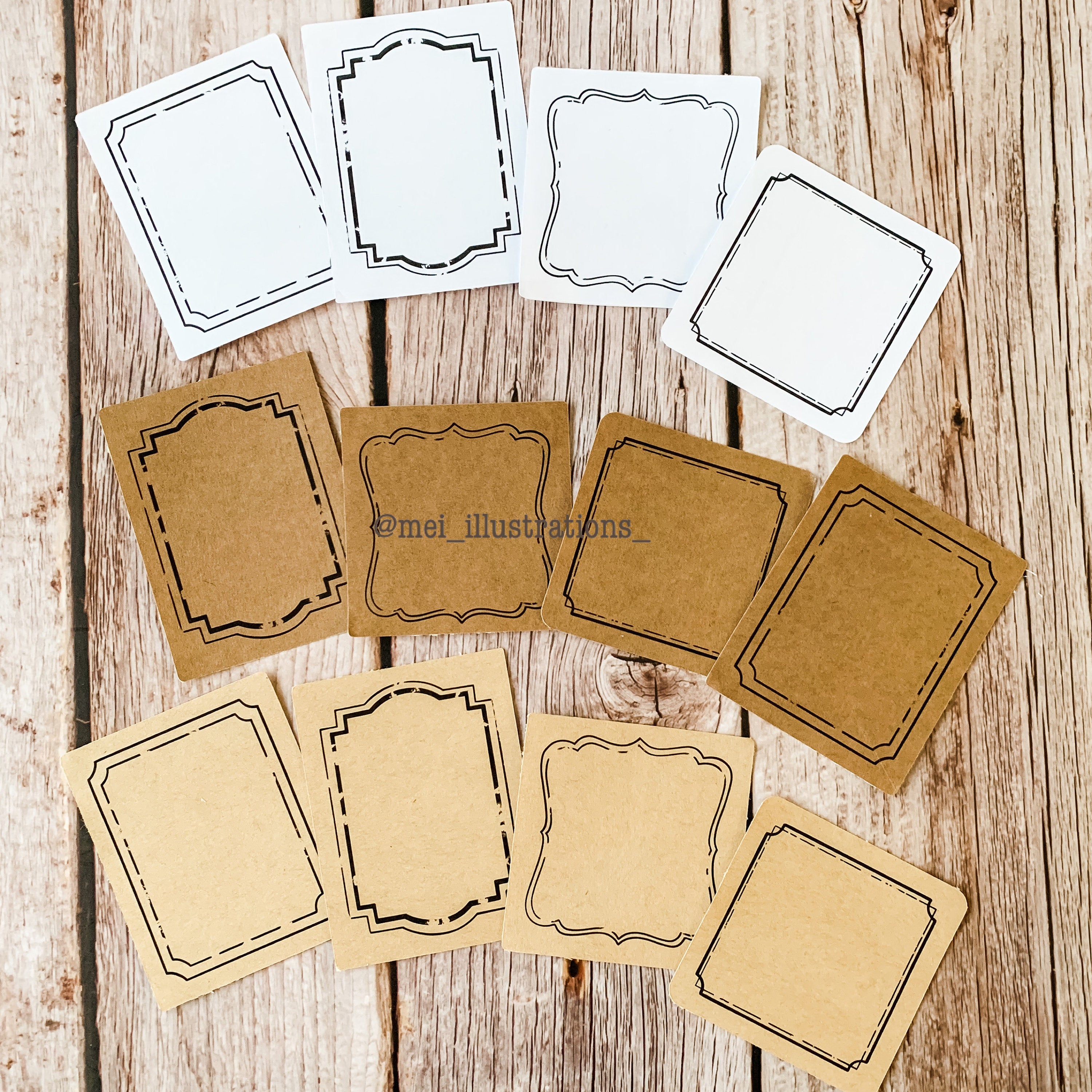 Vintage frames sticker set – Meiillustrations